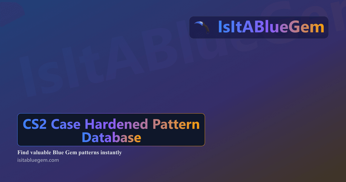 CS2 Pattern Checker - Case Hardened Blue Gem Calculator | Free Tool